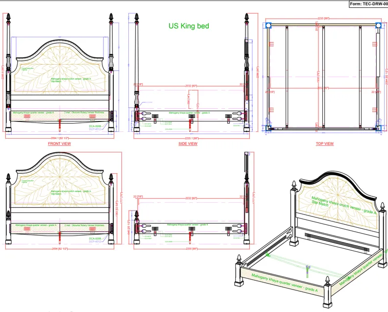 four poster bed dimensions