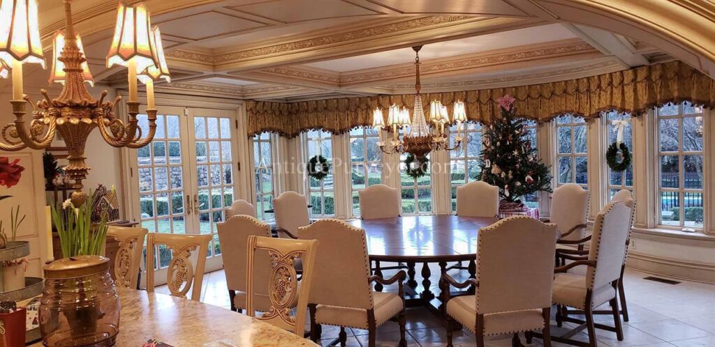 80 to 102 Oversized solid walnut expanding round dining table,table ...