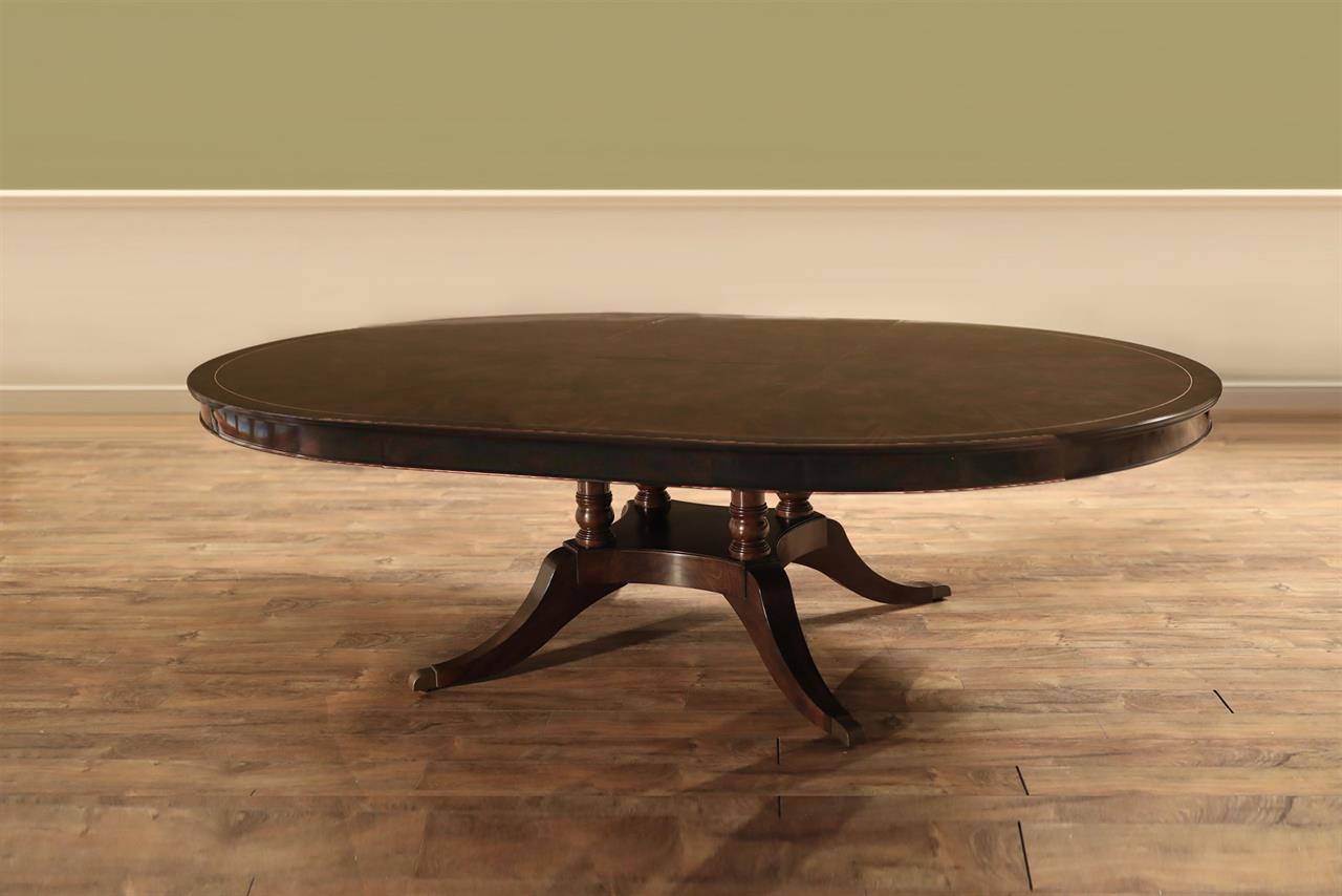 72 Dark Round To Oval Dining Table with Self Storing Leaf