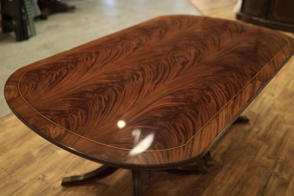 Mahogany dining table, 12 foot dining table seats 14 people