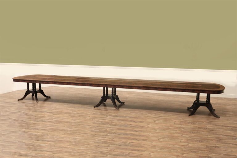 Large 9 foot to 21 foot mahogany dining table with Duncan Phyfe ...