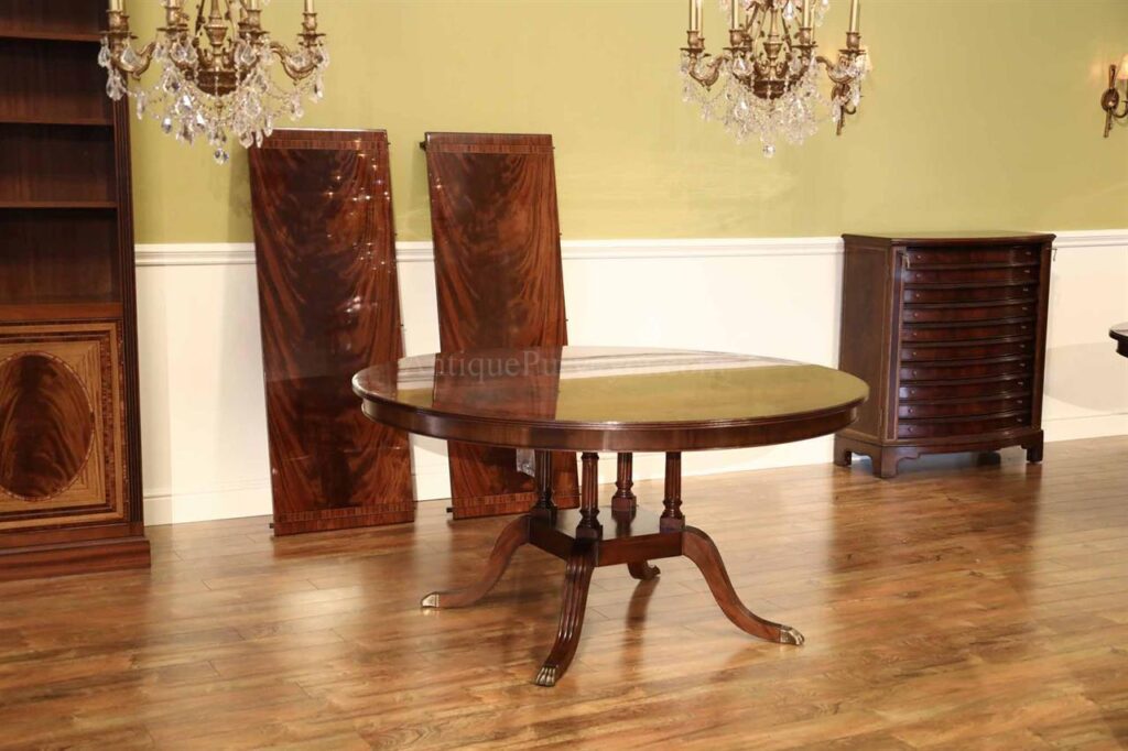 Custom American Made 60 inch Round Mahogany Dining Table