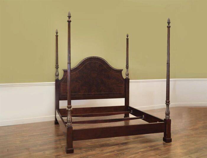 Four-Poster Flame Mahogany Bed Frame - King Size