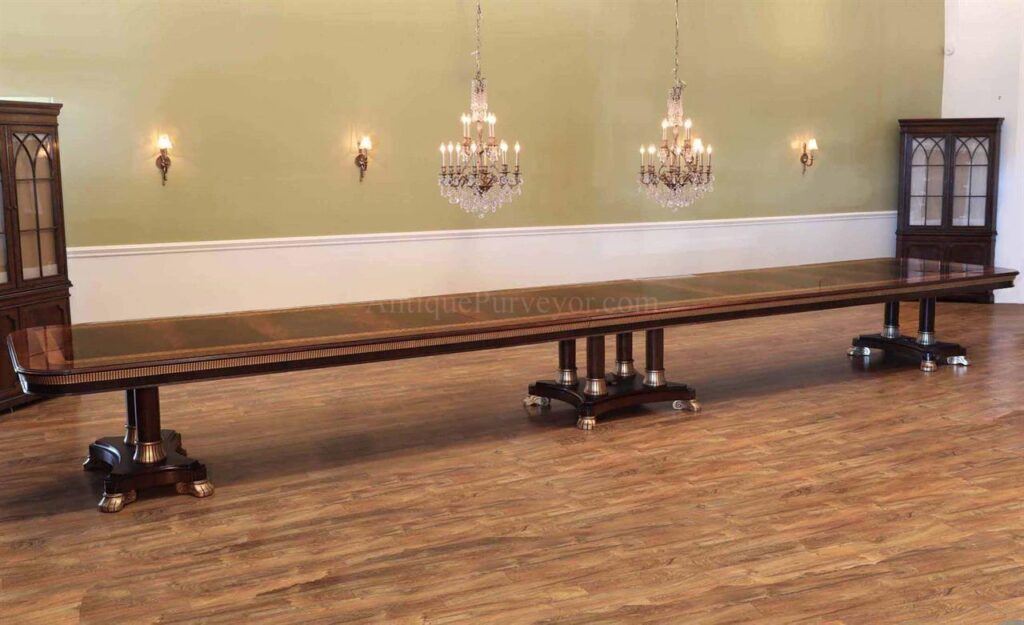 Extra large and long mahogany dining table,12-24 Feet long.