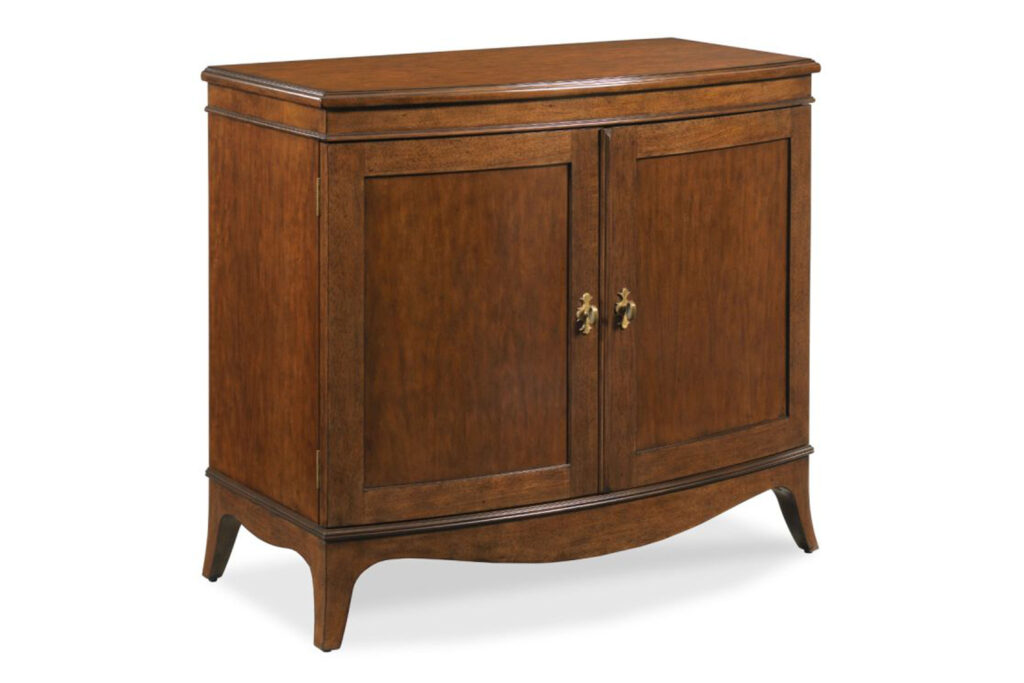 Traditional 2-Door Bow-Front Buffet Side Cabinet
