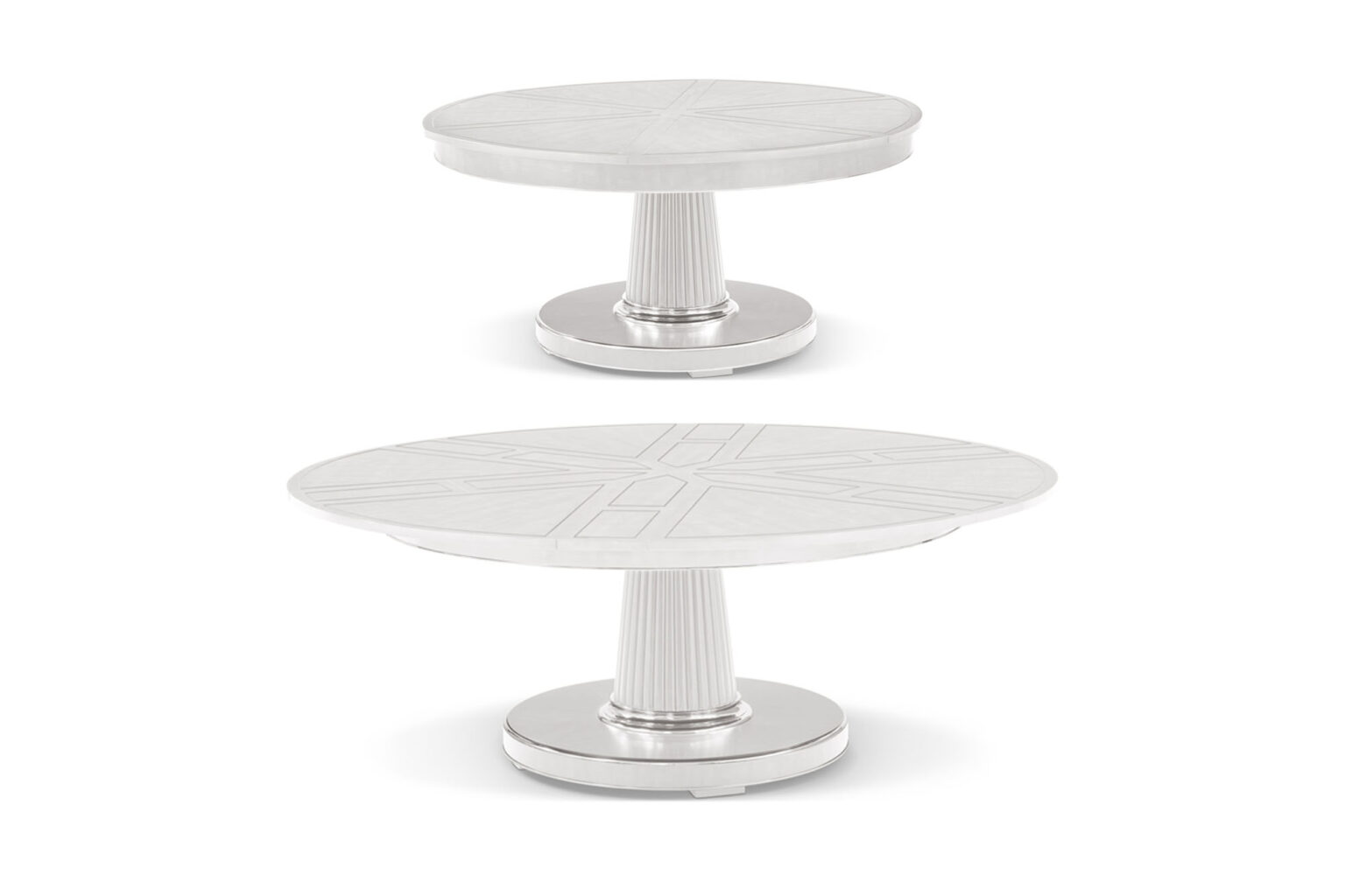 Jupe Tables Expanding, Round to Round Dining Tables with Self-Storing ...