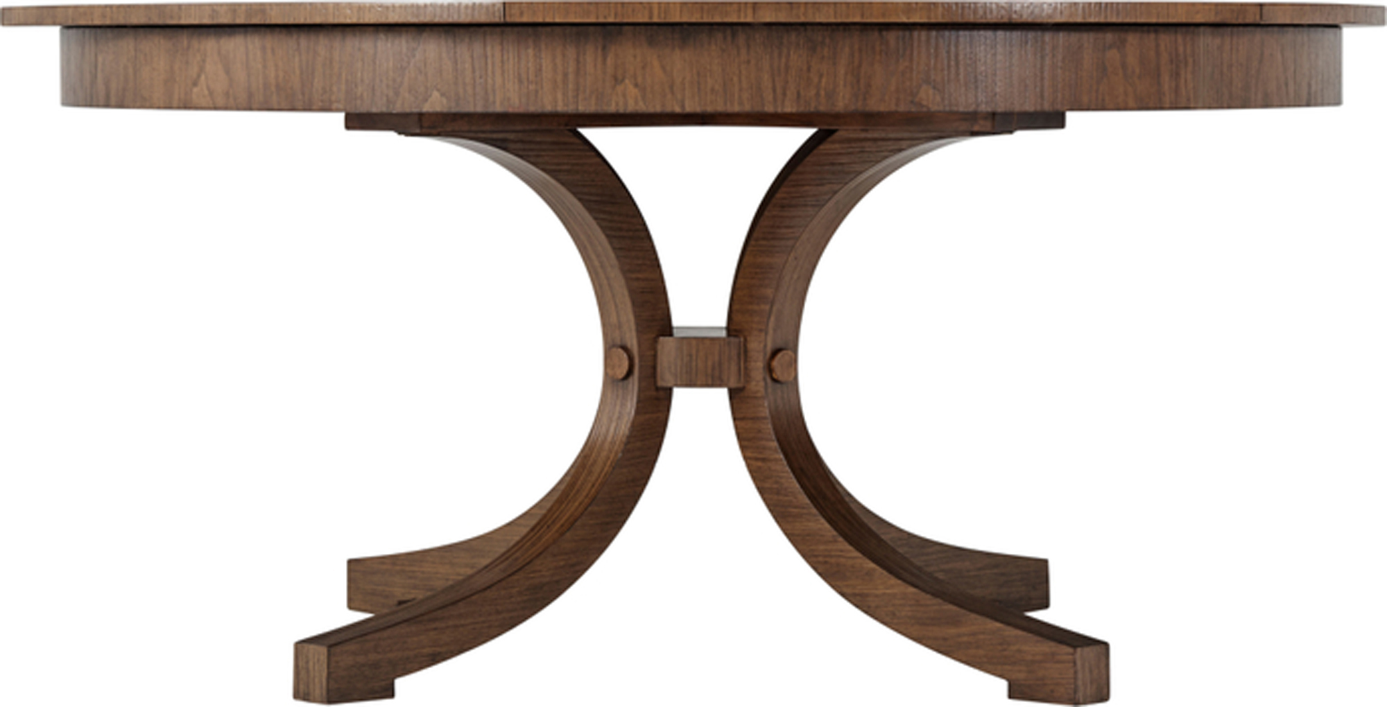 60-78 Inch Walnut Avalon Jupe Dining Table Seats 7 to 9 People